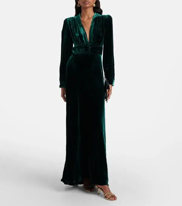 Rixo V-neck Long Sleeve Dress