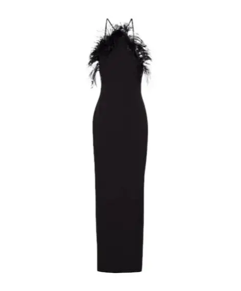 Attico Feather-trimmed Gown