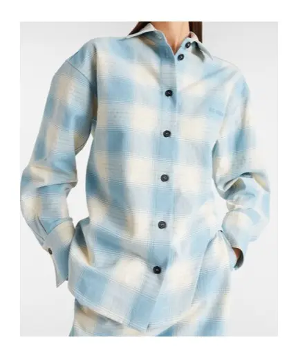 Attico Plaid Cotton And Wool Shirt