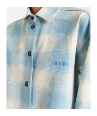 Attico Plaid Cotton And Wool Shirt