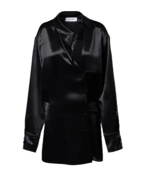 Attico Satin Shirt Dress