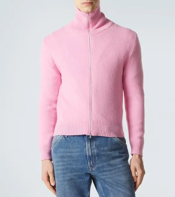 JIL SANDER Wool-blend Zip-up Sweater