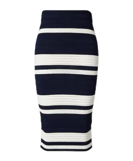 Ralph Lauren Striped Knitted Pencil Skirt