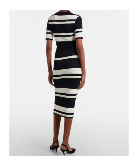 Ralph Lauren Striped Knitted Pencil Skirt