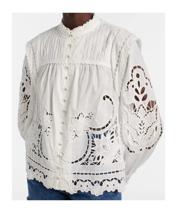 Farm Rio Embroidery Cotton Blouse