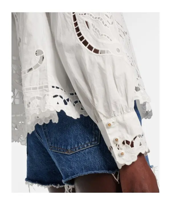 Farm Rio Embroidery Cotton Blouse