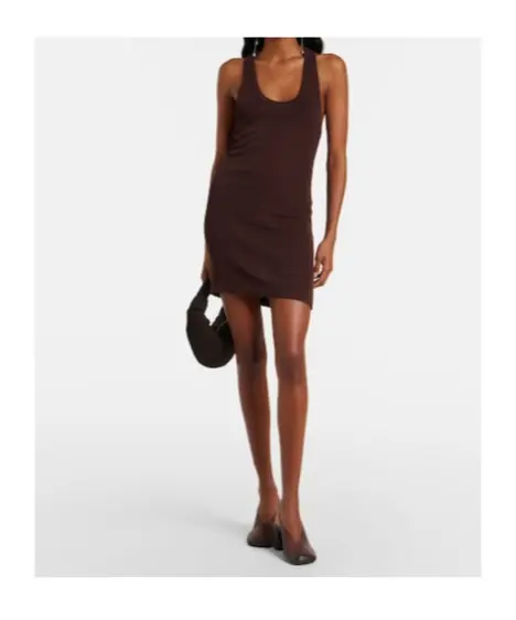 LEMAIRE Ribbed Crêpe Minidress