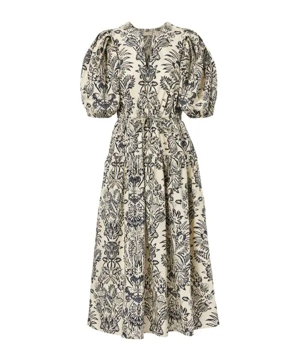 Ulla Johnson Harriet Printed Cotton Poplin Midi Dress
