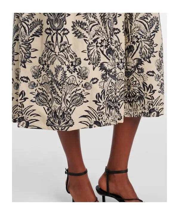 Ulla Johnson Harriet Printed Cotton Poplin Midi Dress