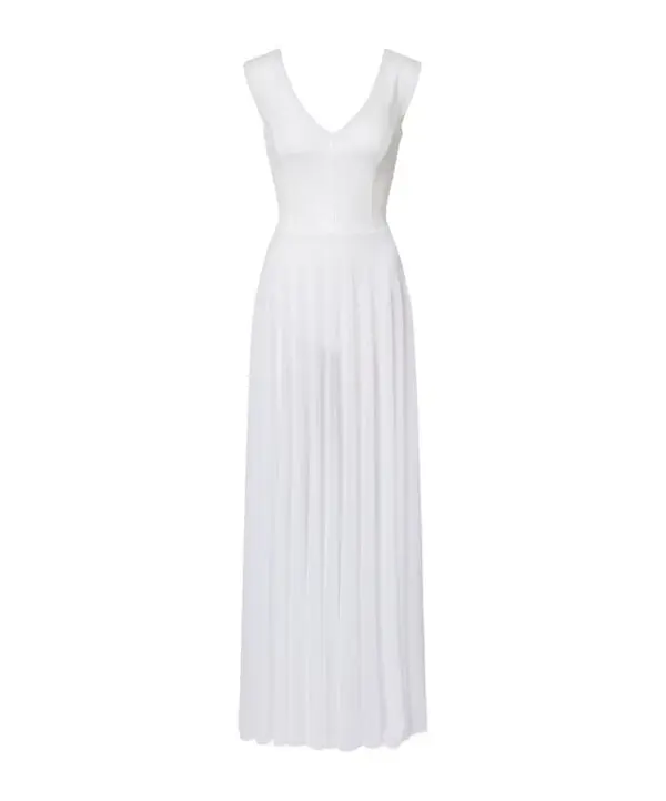 Norma Kamali Sequined Mesh Gown