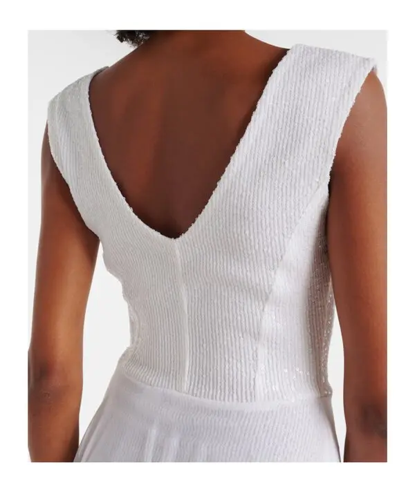Norma Kamali Sequined Mesh Gown