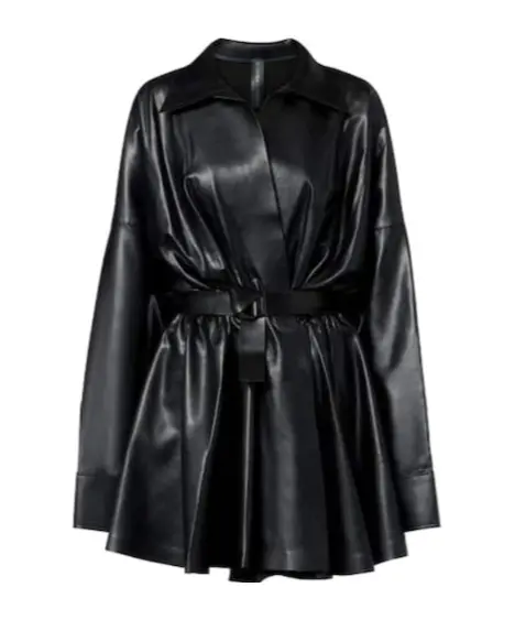 Norma Kamali Flared Sheer Minidress