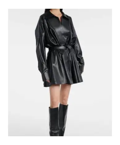 Norma Kamali Flared Sheer Minidress