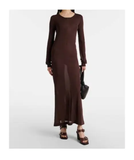 LEMAIRE Semi-sheer Crêpe Maxi Dress