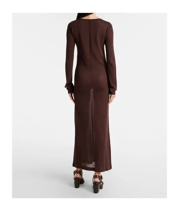 LEMAIRE Semi-sheer Crêpe Maxi Dress