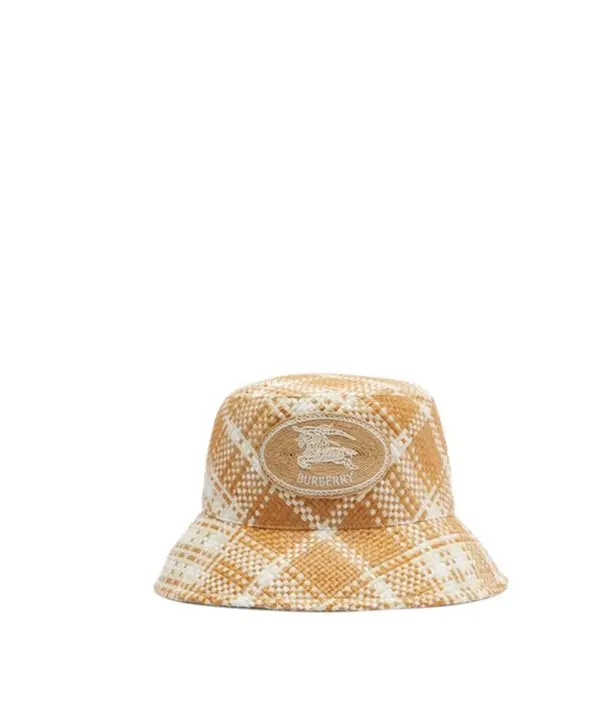 Burberry Raffia-effect Bucket Hat - Nude
