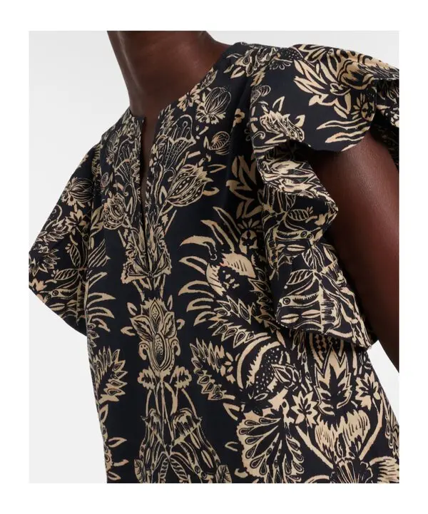 Ulla Johnson Severine Printed Cotton Poplin Top