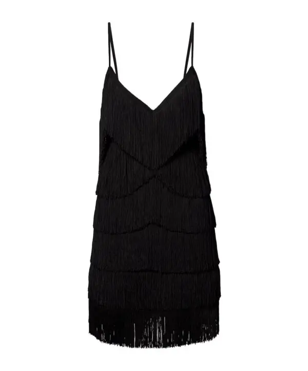 Norma Kamali Fringed Minidress