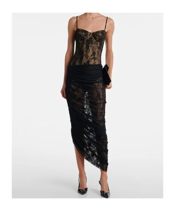 Norma Kamali Lace Sheer Bodysuit
