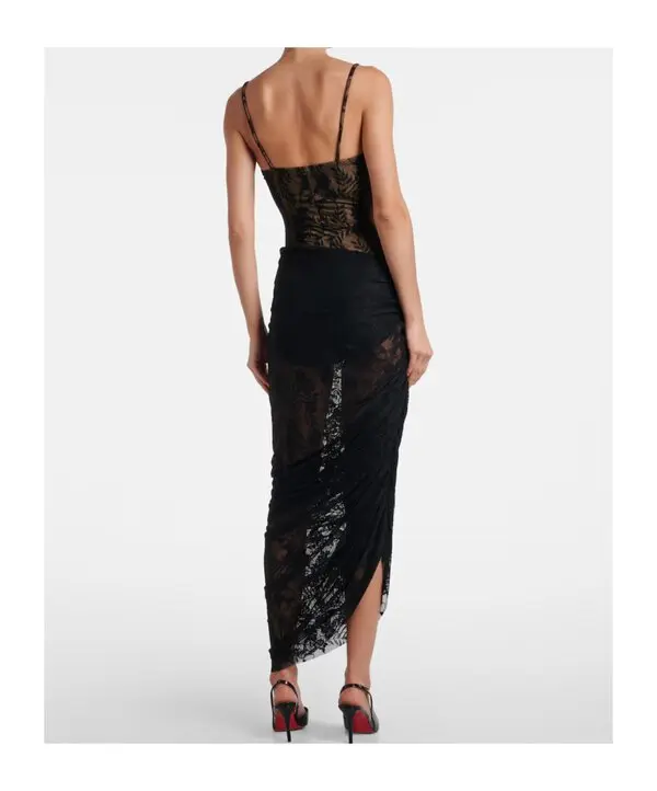 Norma Kamali Lace Sheer Bodysuit