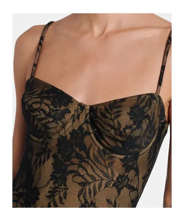 Norma Kamali Lace Sheer Bodysuit
