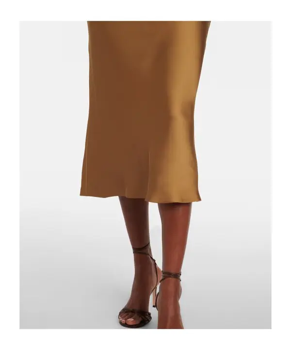 Norma Kamali Maria Crepe Satin Midi Dress