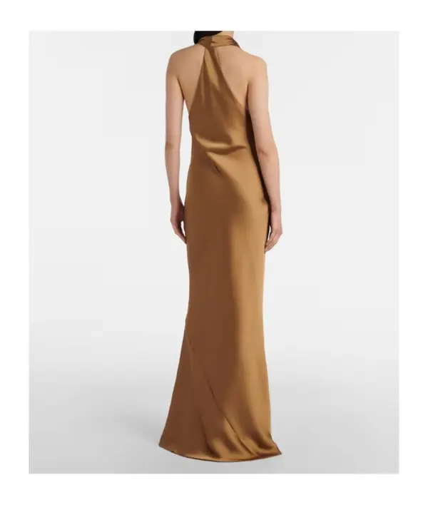 Norma Kamali Halterneck Satin Gown