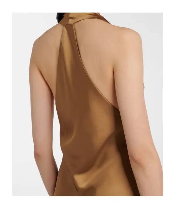 Norma Kamali Halterneck Satin Gown