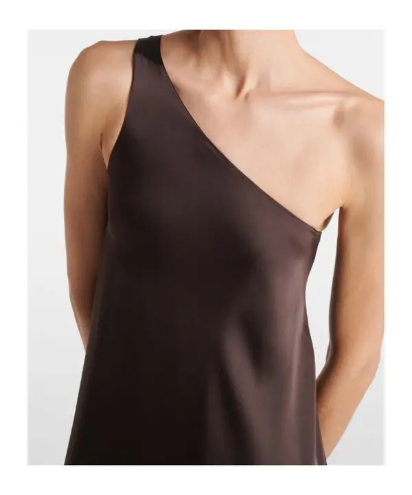 Norma Kamali One-shoulder Satin Midi Dress