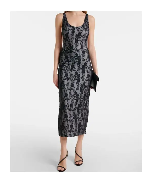 Norma Kamali Lace Midi Skirt