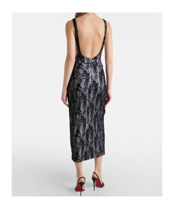Norma Kamali Lace Midi Skirt