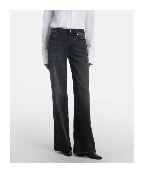 7 For All Mankind Lotta High-rise Wide-leg Jeans