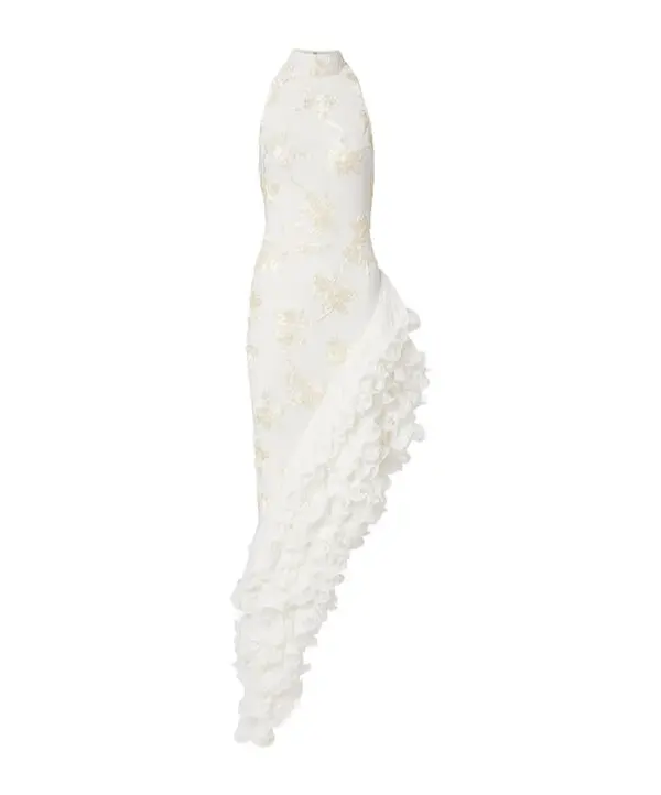 ROTATE BY BIRGER CHRISTENSEN Floral Appliqué Dress