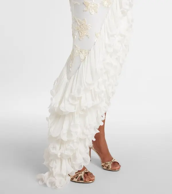ROTATE BY BIRGER CHRISTENSEN Floral Appliqué Dress