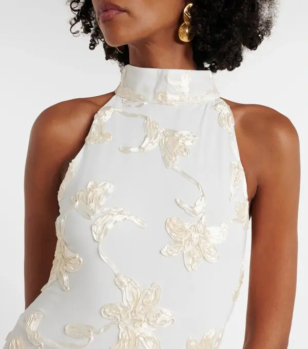 ROTATE BY BIRGER CHRISTENSEN Floral Appliqué Dress