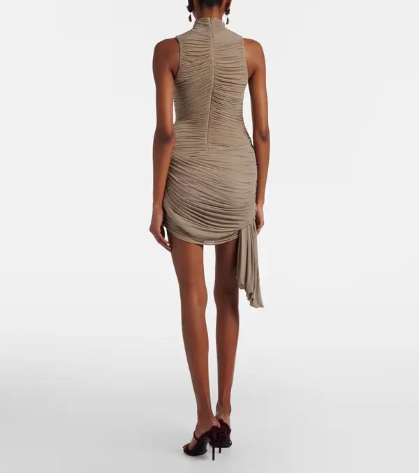 Magda Butrym Floral-appliqué Ruched Minidress