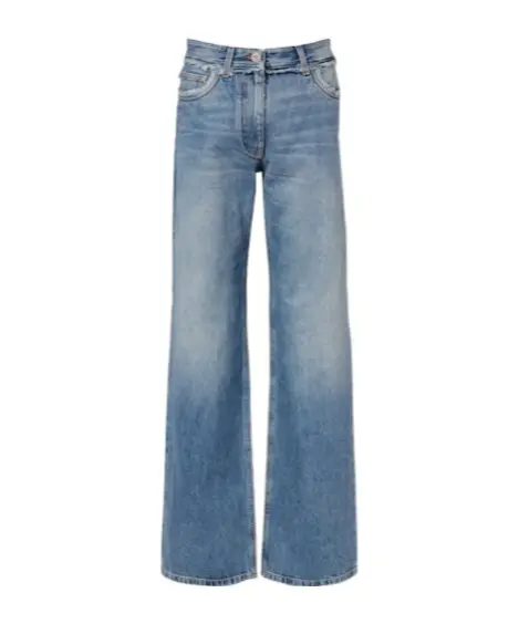 Versace Mid-rise Wide-leg Jeans - Blue