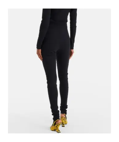 Attico High-rise Cotton Jersey Stirrup Leggings