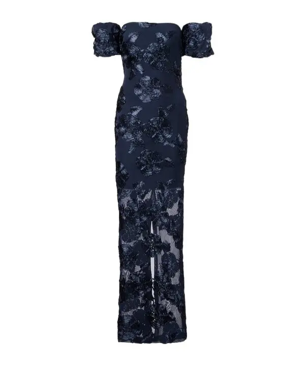 ROTATE BY BIRGER CHRISTENSEN Floral Appliqué Dress