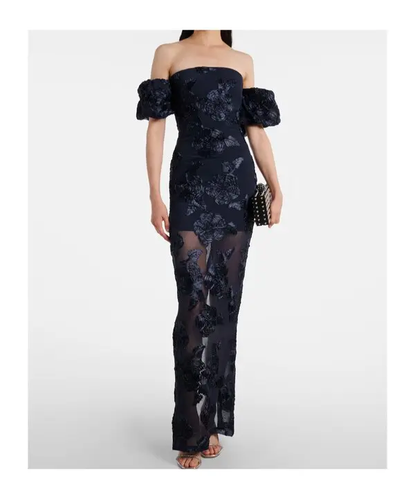ROTATE BY BIRGER CHRISTENSEN Floral Appliqué Dress