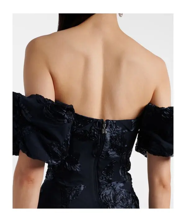 ROTATE BY BIRGER CHRISTENSEN Floral Appliqué Dress