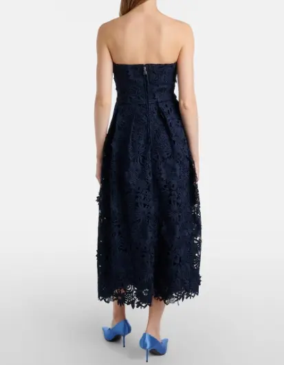 ROTATE BY BIRGER CHRISTENSEN Lace Midi Dress