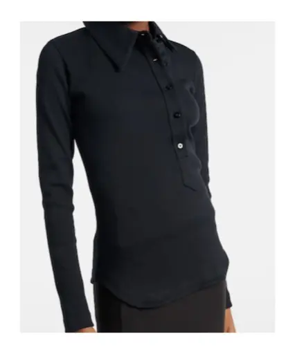 Attico Ribbed-knit Cotton Jersey Top