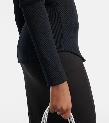 Attico Ribbed-knit Cotton Jersey Top
