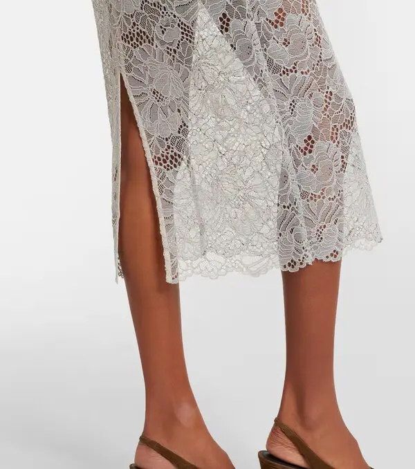 ROTATE BY BIRGER CHRISTENSEN Floral Lace Guipure Pencil Skirt
