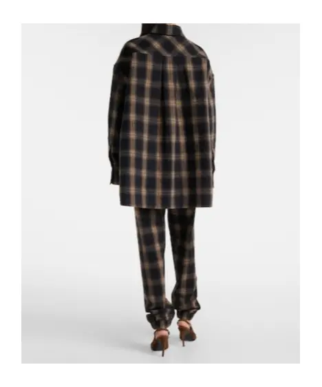 Attico Checked Cotton Sweatpants