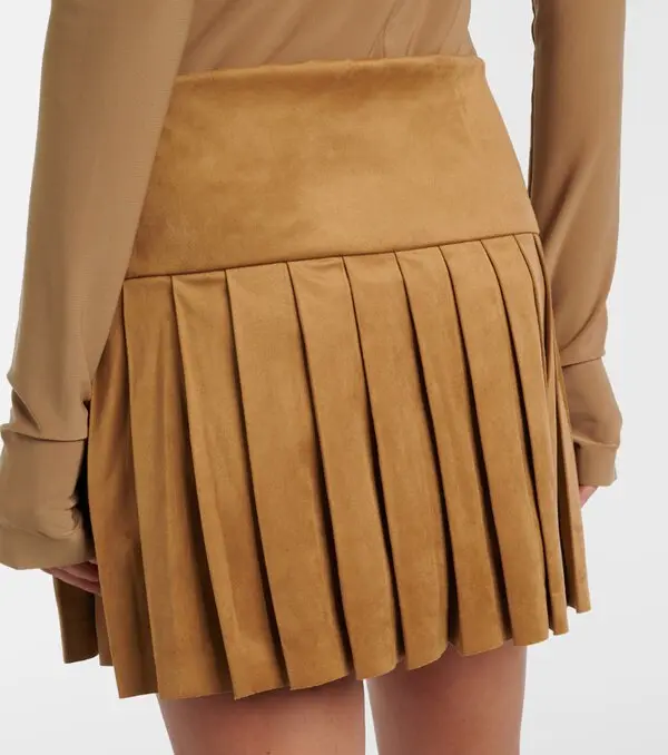 Norma Kamali Pleated Miniskirt