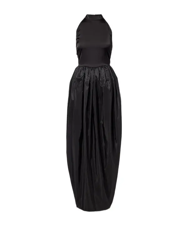 ROTATE BY BIRGER CHRISTENSEN Gathered Satin Taffeta Maxi Dress