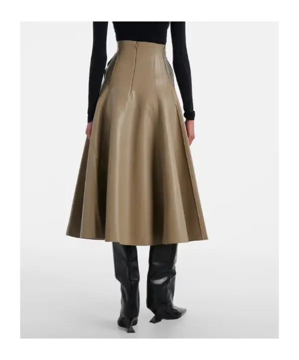 Norma Kamali Flared Midi Skirt