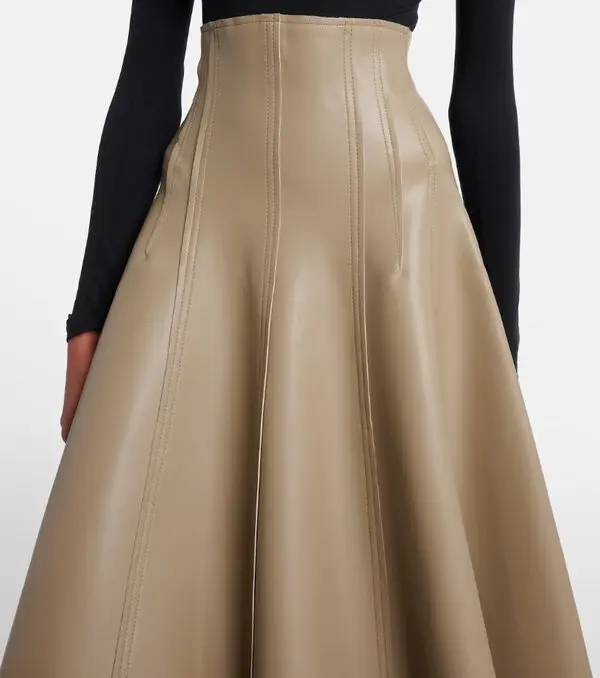 Norma Kamali Flared Midi Skirt